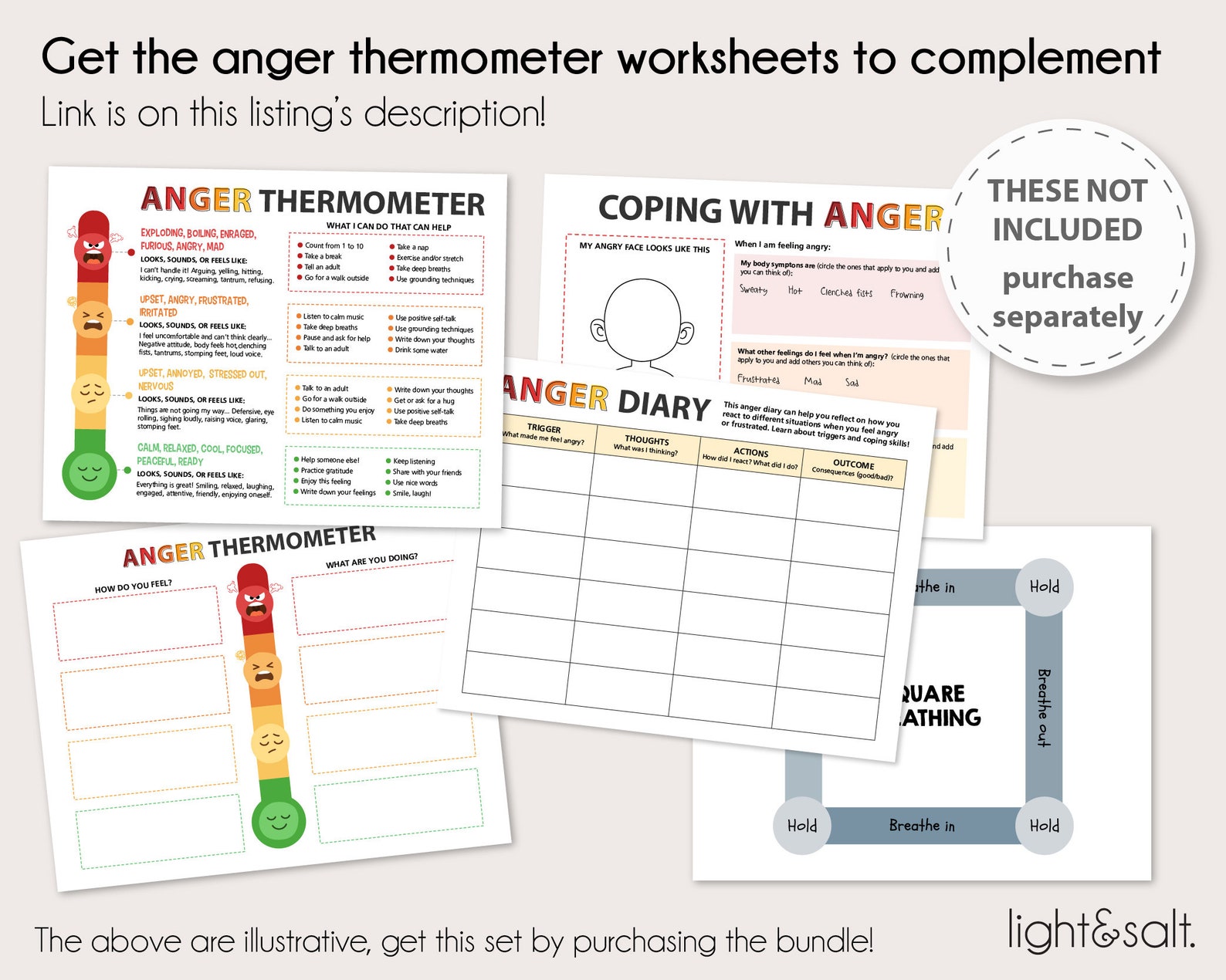 Anger Management Poster, Anger Thermometer, Feelings Chart, Calm Down ...