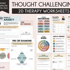 Ultimate CBT Bundle, CBT Therapy Worksheets, Coping Skills, Cognitive ...