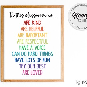 You Belong Here, Inclusive Classroom Decor, Classroom Rules, You Matter ...