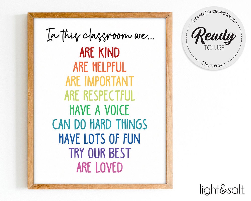 You Belong Here Inclusive Classroom Decor Classroom Rules - Etsy