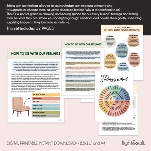 Sitting With Your Feelings Therapy Worksheets, Sitting With Your ...