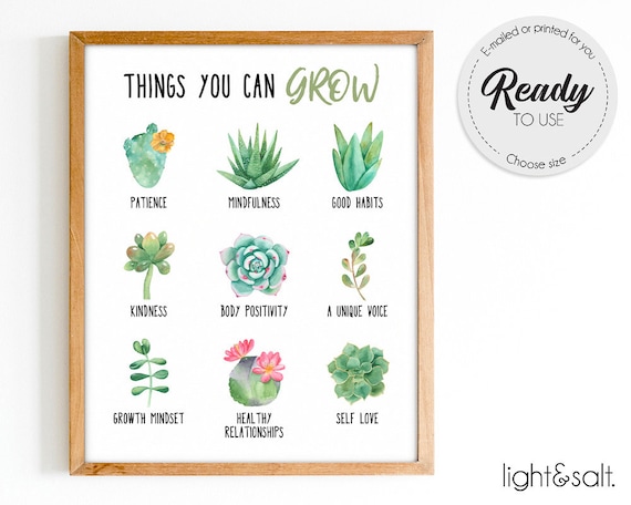 Things You Can Grow Poster Self Growth Printable Mental - Etsy