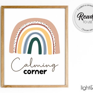 Calming Corner Poster Set of 6, Growth Mindset Poster Bundle, Zones of ...