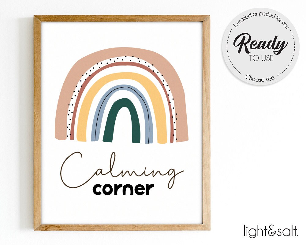 Calming Corner Poster Set of 6, Growth Mindset Poster Bundle, Zones of ...