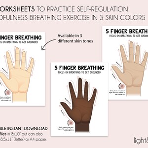 5 Finger Breathing Exercise, Hand Breathing, Grounding Technique ...