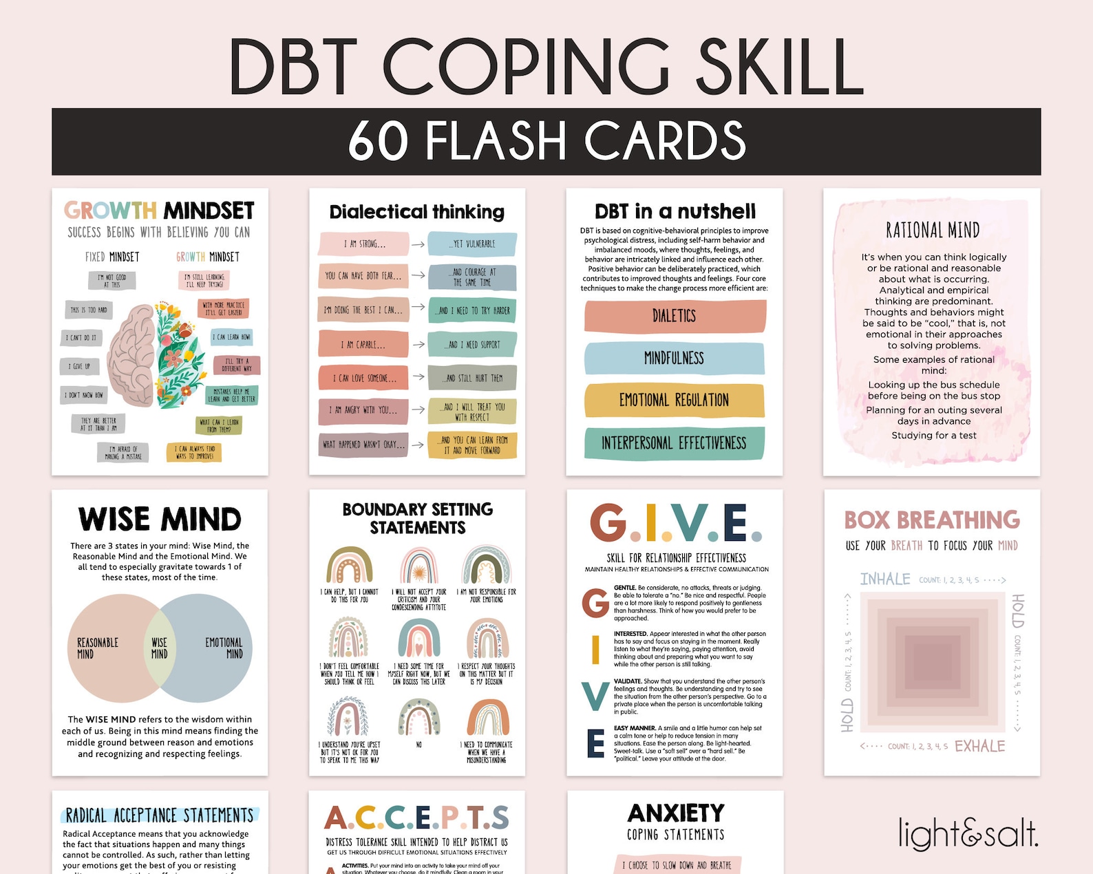 DBT Bundle, 60% Off, DBT Therapy, Social Emotional Learning, Therapy ...
