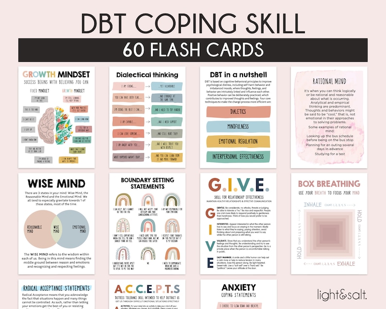 DBT Bundle 60% Off DBT Therapy Social Emotional Learning - Etsy