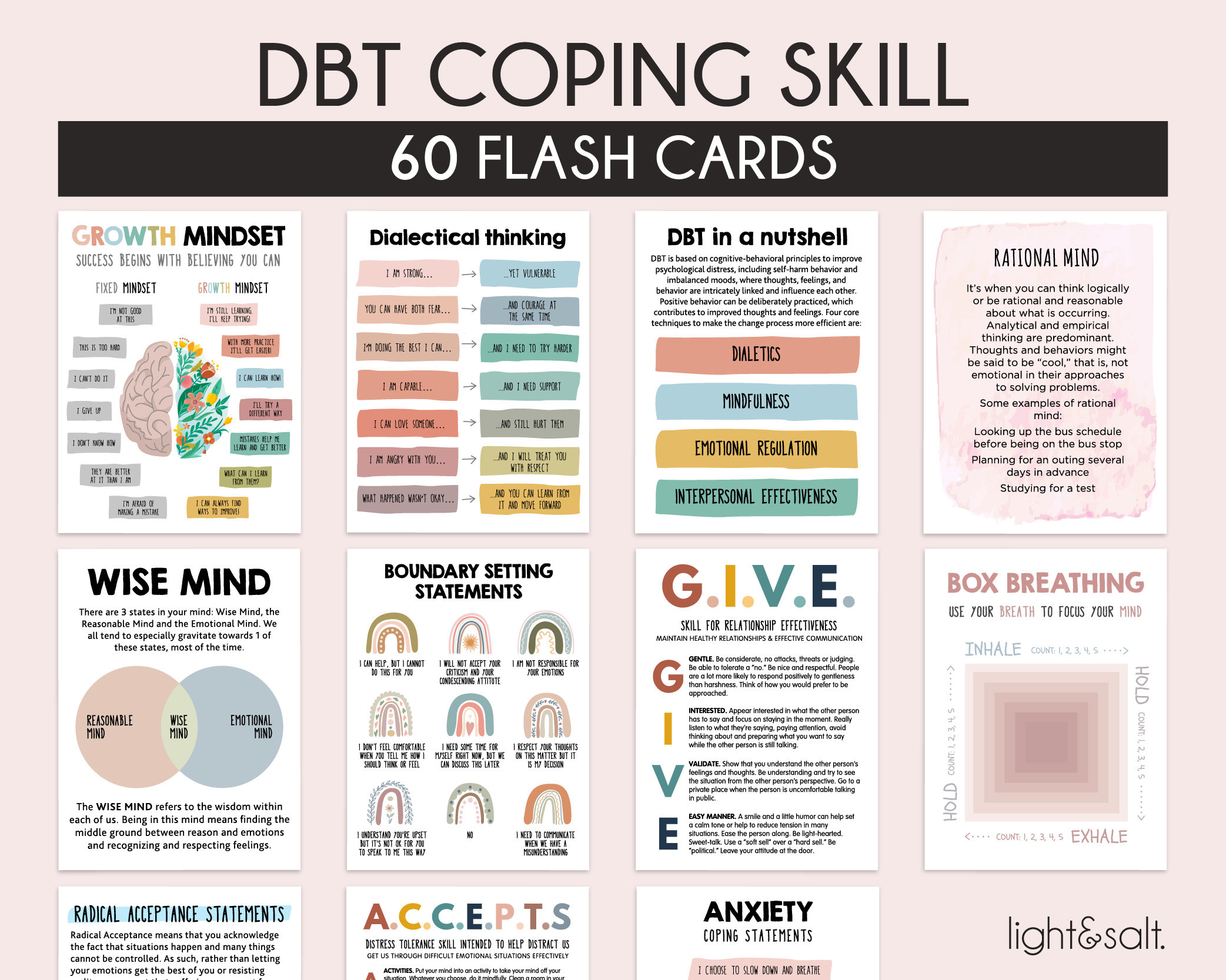 DBT Bundle 60% Off DBT Therapy Social Emotional Learning - Etsy