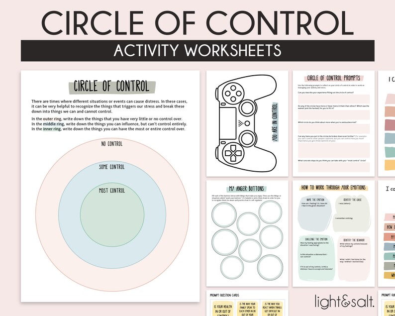 Counseling Worksheets Bundle School Counselor Therapy - Etsy