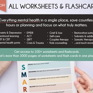 Whole Shop Therapy Worksheets Bundle, 70% Off, Anxiety, Depression ...