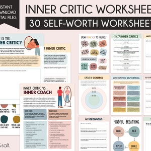 Inner Critic Workbook Self Esteem Worksheets Self Help - Etsy