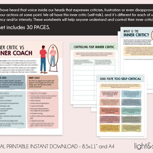 Inner Critic Workbook, Self Esteem Worksheets, Self Help, Circle of ...