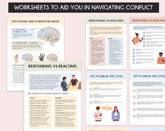 Reacting Vs Responding Couples Therapy Worksheets Communication Styles ...