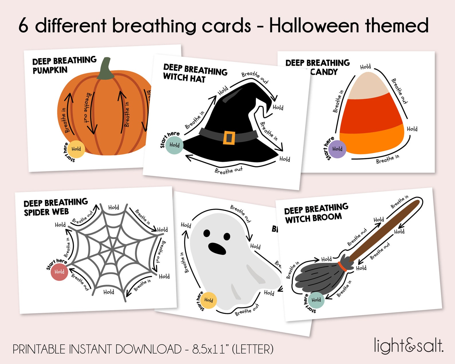 Halloween Mindful Breathing Exercises Activities for Kids, Breathing ...