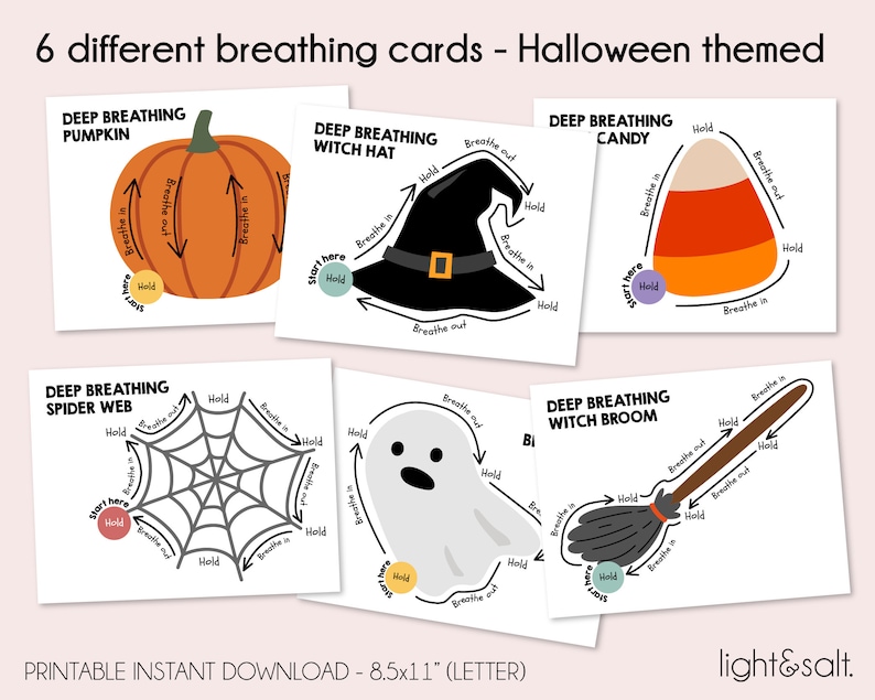 Halloween Mindful Breathing Exercises Activities for Kids, Breathing ...