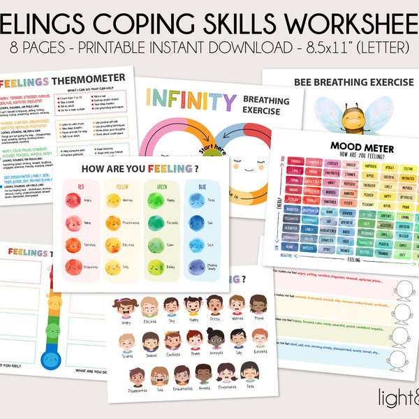 Grief Worksheets, Grief Journey Journal, Depression Worksheets, Anxiety ...