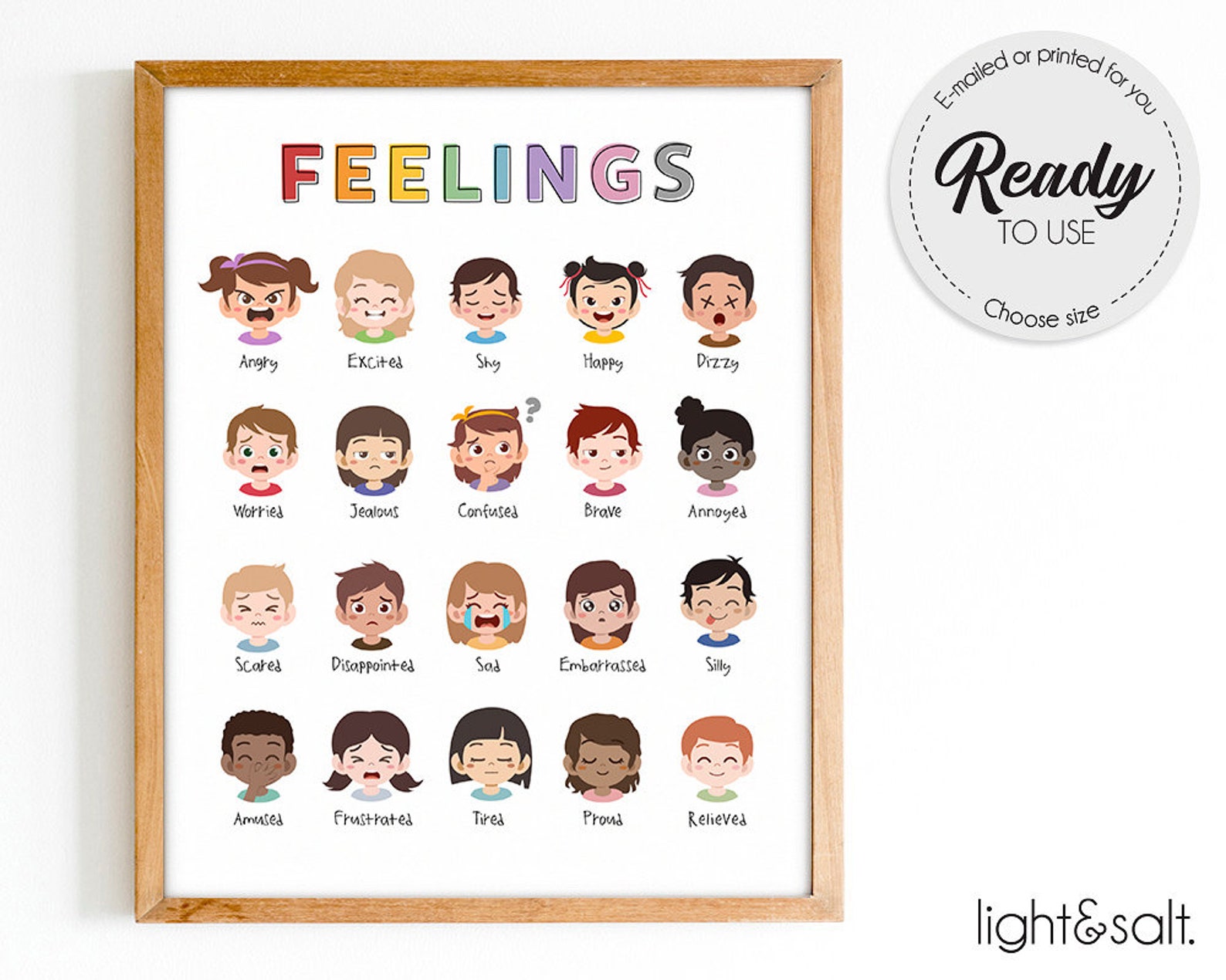 Feelings Poster, Emotions Chart, Calm Down Corner, Zones of Regulation ...