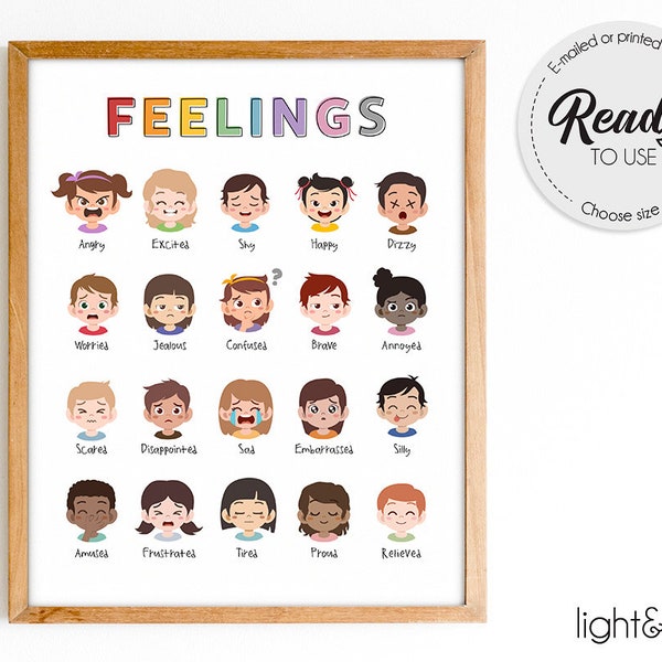 Feelings Chart - Etsy