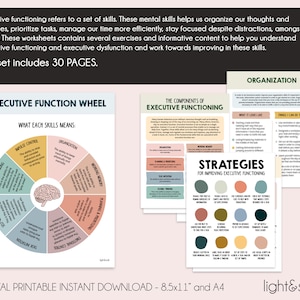Executive Functioning Worksheets, ADHD Worksheets, Executive ...