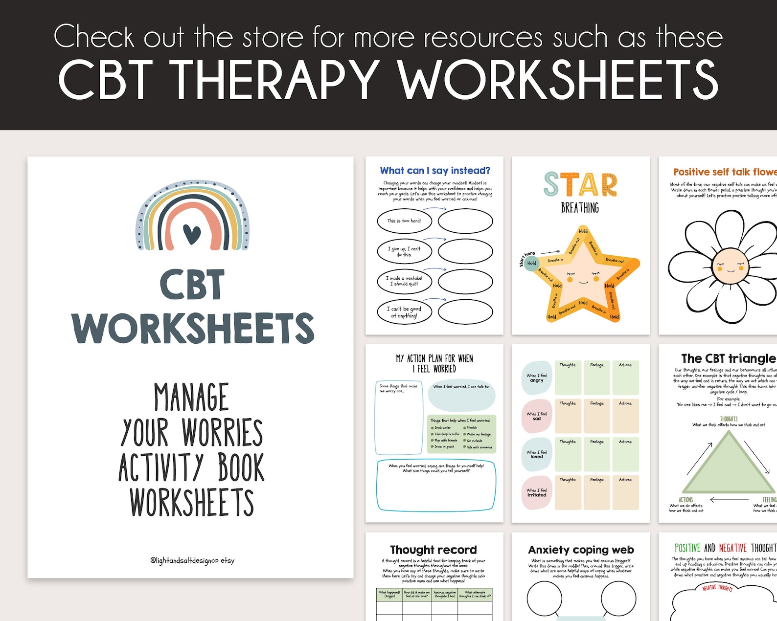 The 3 Cs of CBT Poster Mental Health Poster Coping Skills - Etsy