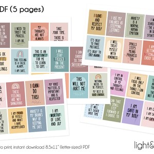 Anxiety Coping Skills Cards Anxiety Cards CBT DBT Flash - Etsy