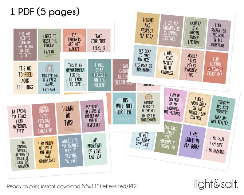 Anxiety Coping Skills Cards Anxiety Cards CBT DBT Flash - Etsy Canada