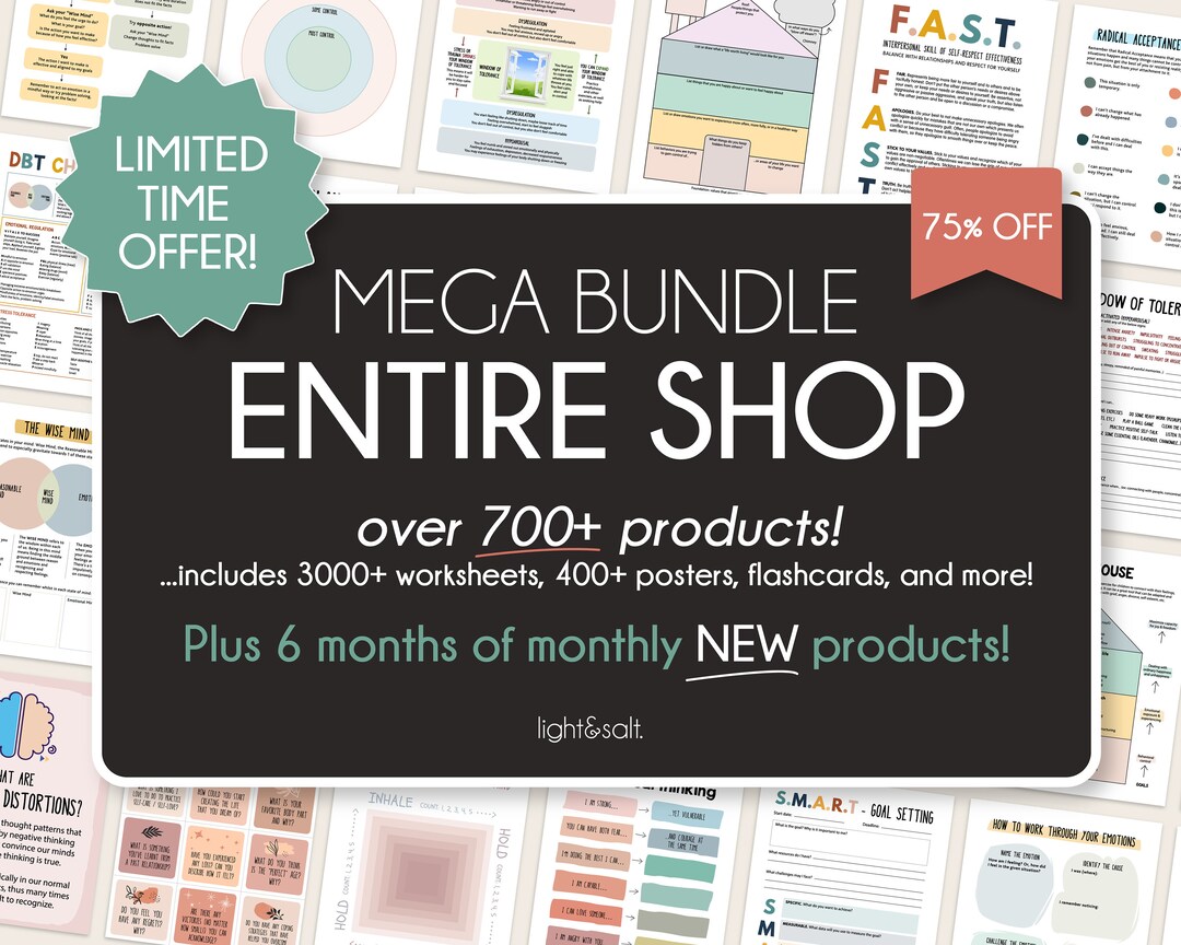 Whole Shop Mega Bundle, 75% Off, Anxiety, Depression, Somatic Therapy ...