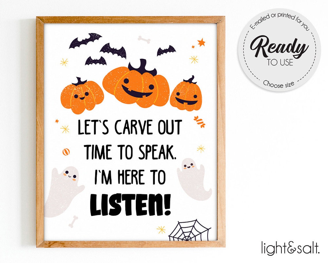 Halloween Posters, Halloween Mental Health Posters, Set of 4, School ...