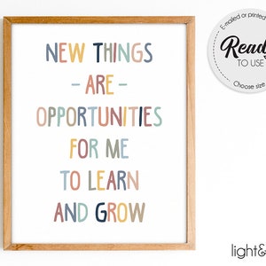 Growth Mindset Posters Set of 8, Mental Health Posters, School ...