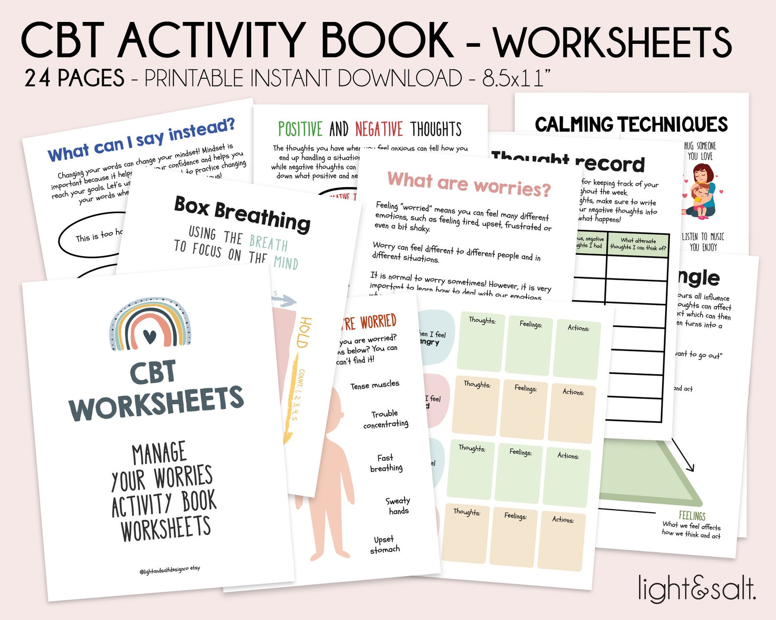 Counseling Worksheets Bundle School Counselor Therapy - Etsy