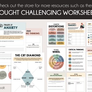CBT Layers of Unhelpful Thinking, CBT Poster, Therapist Office Decor ...