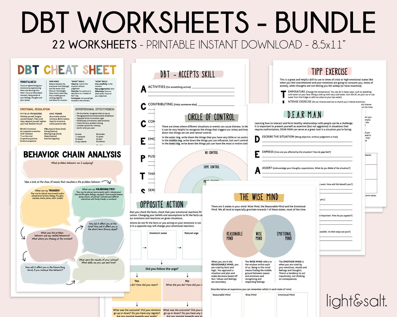 DBT Bundle 60% Off DBT Therapy Social Emotional Learning - Etsy UK