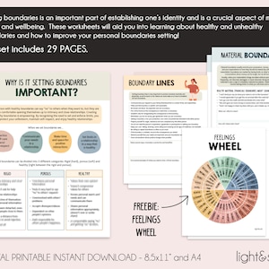 Boundaries Workbook, Personal Boundaries Worksheets, Setting Healthy ...