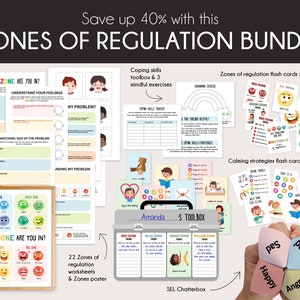 Zones of Regulation Coping Skills Cards Feelings Awareness - Etsy Canada