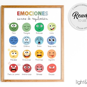 Zones of Regulation Poster, Spanish, Zonas De Regulacion, Feelings ...