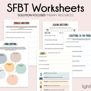 SFBT Solution Focused Therapy DBT Skills Therapy Worksheet | Etsy
