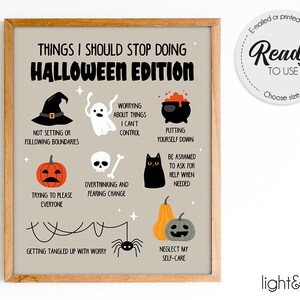 Things I Should Stop Doing, Halloween Mental Health Poster, Note to ...