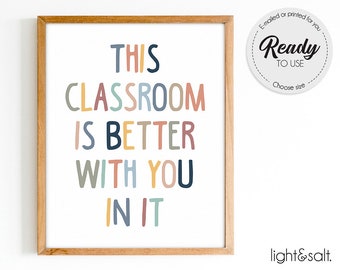 DIGITAL DOWNLOAD / This Classroom is Better With You in It / - Etsy