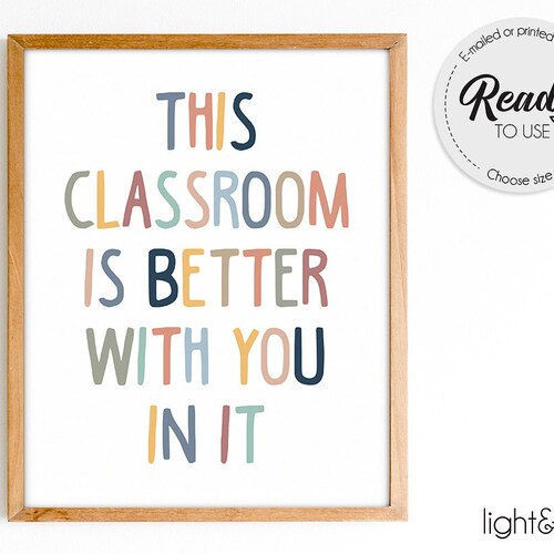 This Classroom is Better With You in It Boho Classroom Decor - Etsy