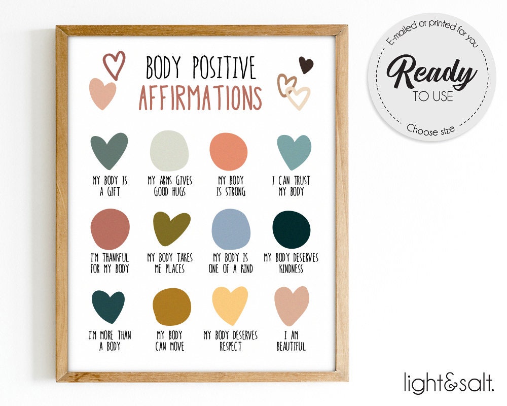 Body Positive Affirmations Body Positivity Self Love - Etsy