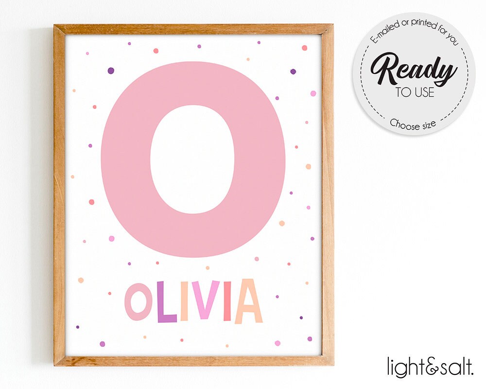Custom Initial Print Personalized Initial Name Print Custom - Etsy