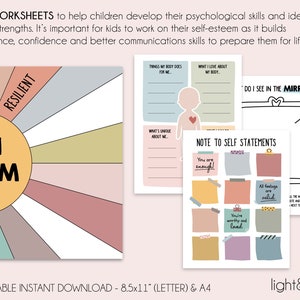Self Esteem Worksheets for Kids, Teen Self Esteem, Teen Mental Health ...