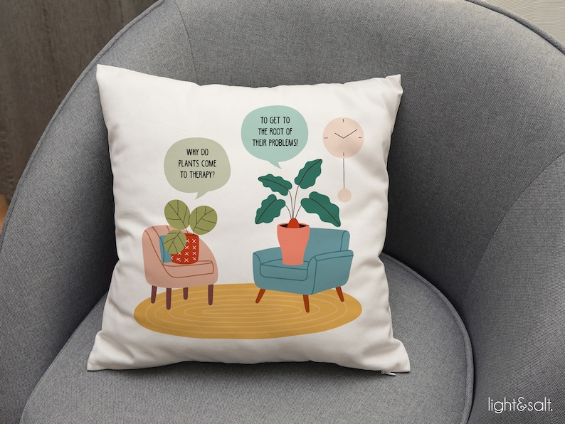 Why Do Plants Go to Therapy, Funny Therapist, Mental Health Throw ...