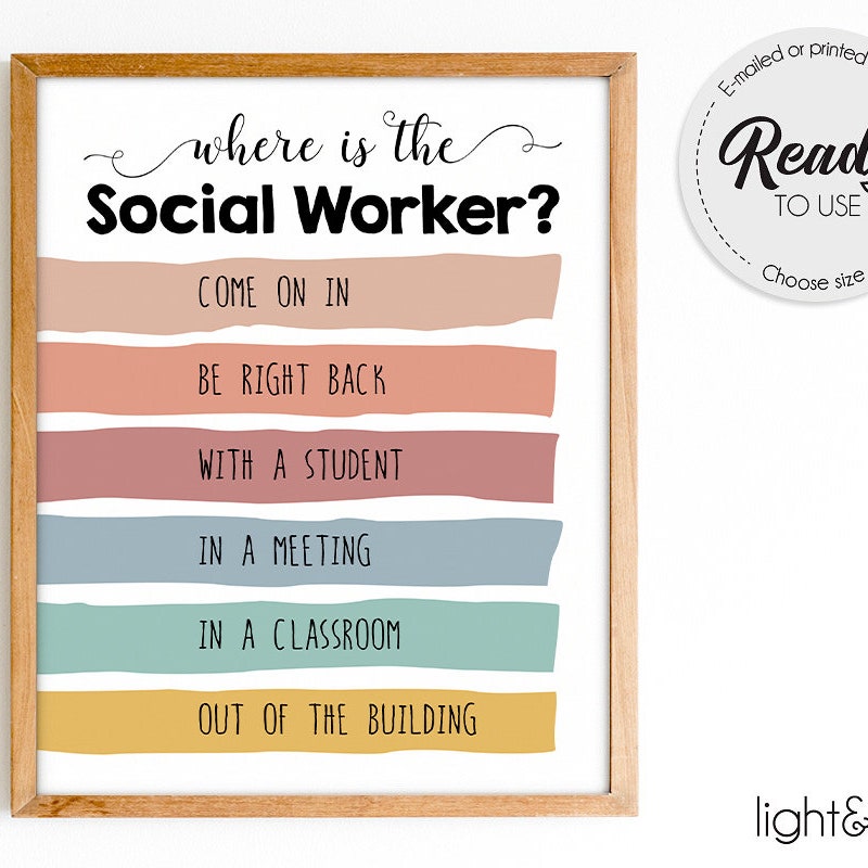 Where is the Social Worker Sign - Etsy