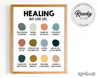 Healing is Not Linear Poster - Etsy