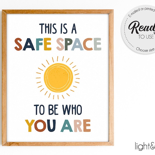 Safe Space Sign - Etsy