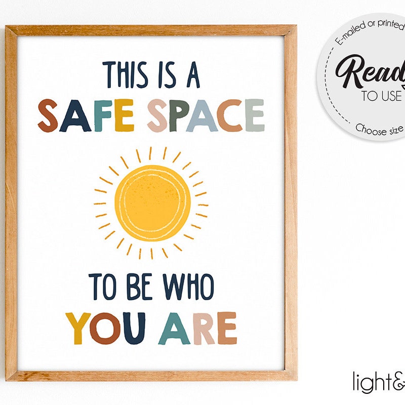 Safe Space Sign - Etsy