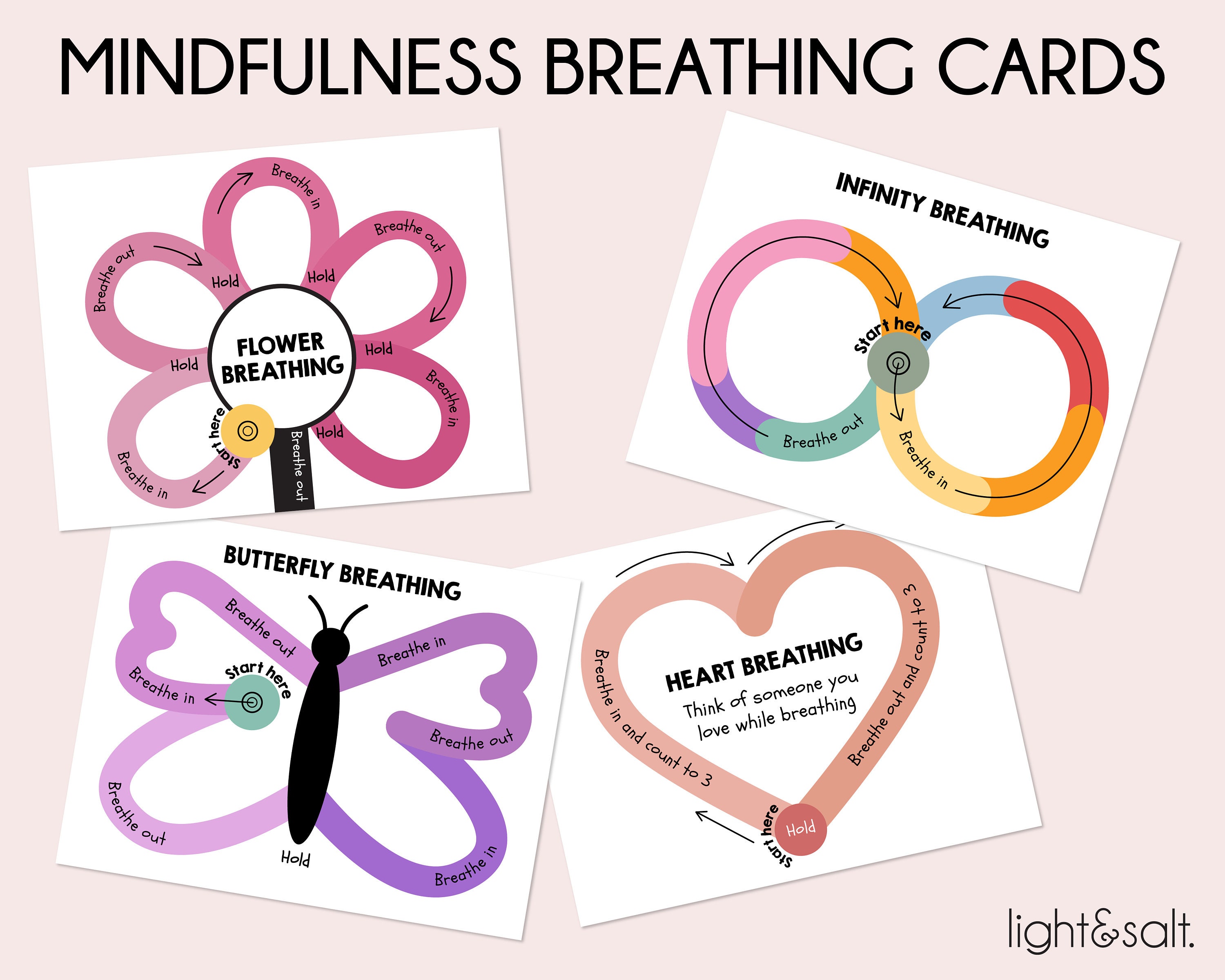 Mindfulness Breathing Exercises Activities for Kids Breathing - Etsy ...