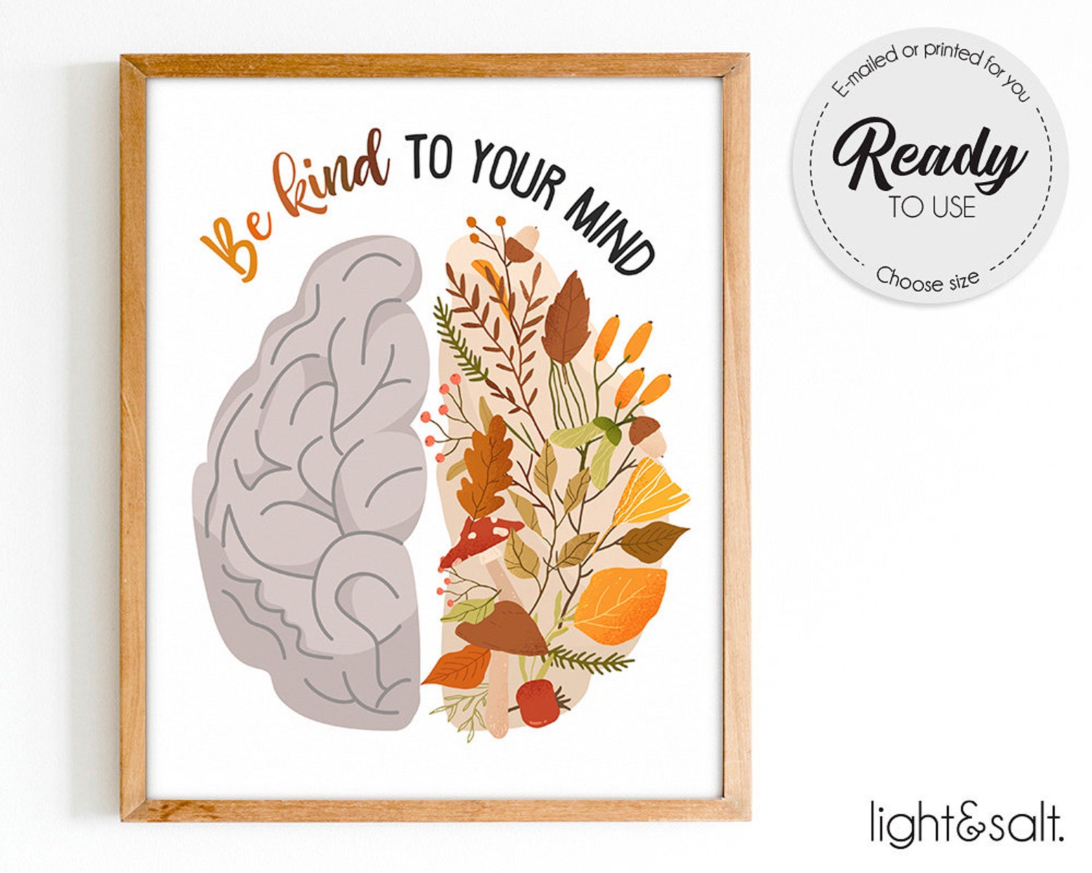 Thanksgiving Decor, Gallery Wall Set of 8 Prints, Mental Health Fall ...