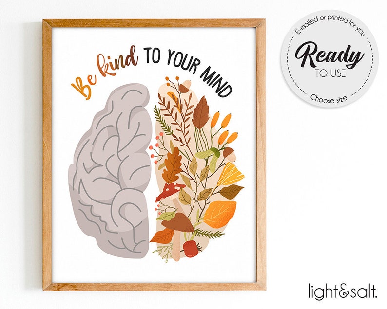 Thanksgiving Decor, Gallery Wall Set of 8 Prints, Mental Health Fall ...